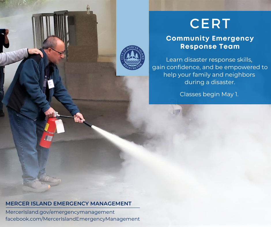 Community Emergency Response Team (CERT) Training | Mercer Island ...