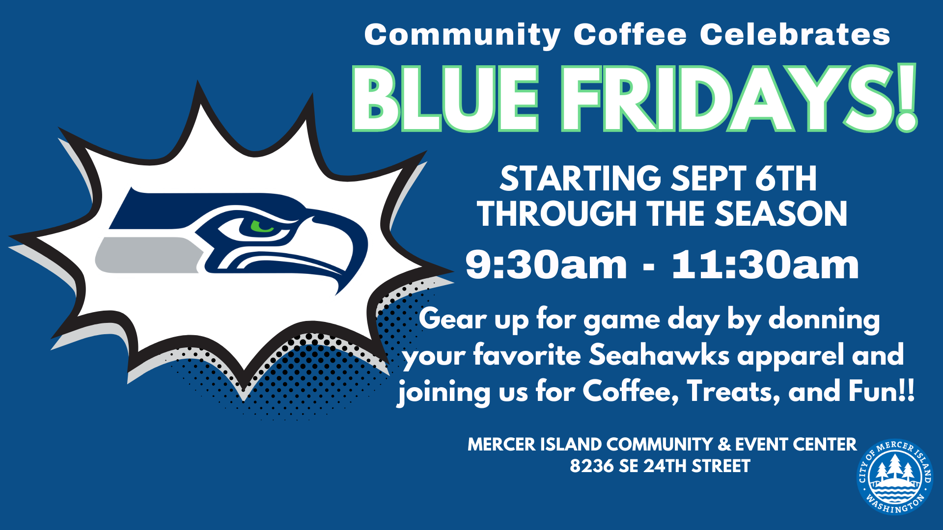 Blue Friday Community Coffee | Mercer Island, Washington