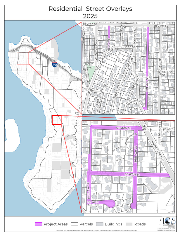 2025 Arterial and Residential Street Overlays | Mercer Island, Washington