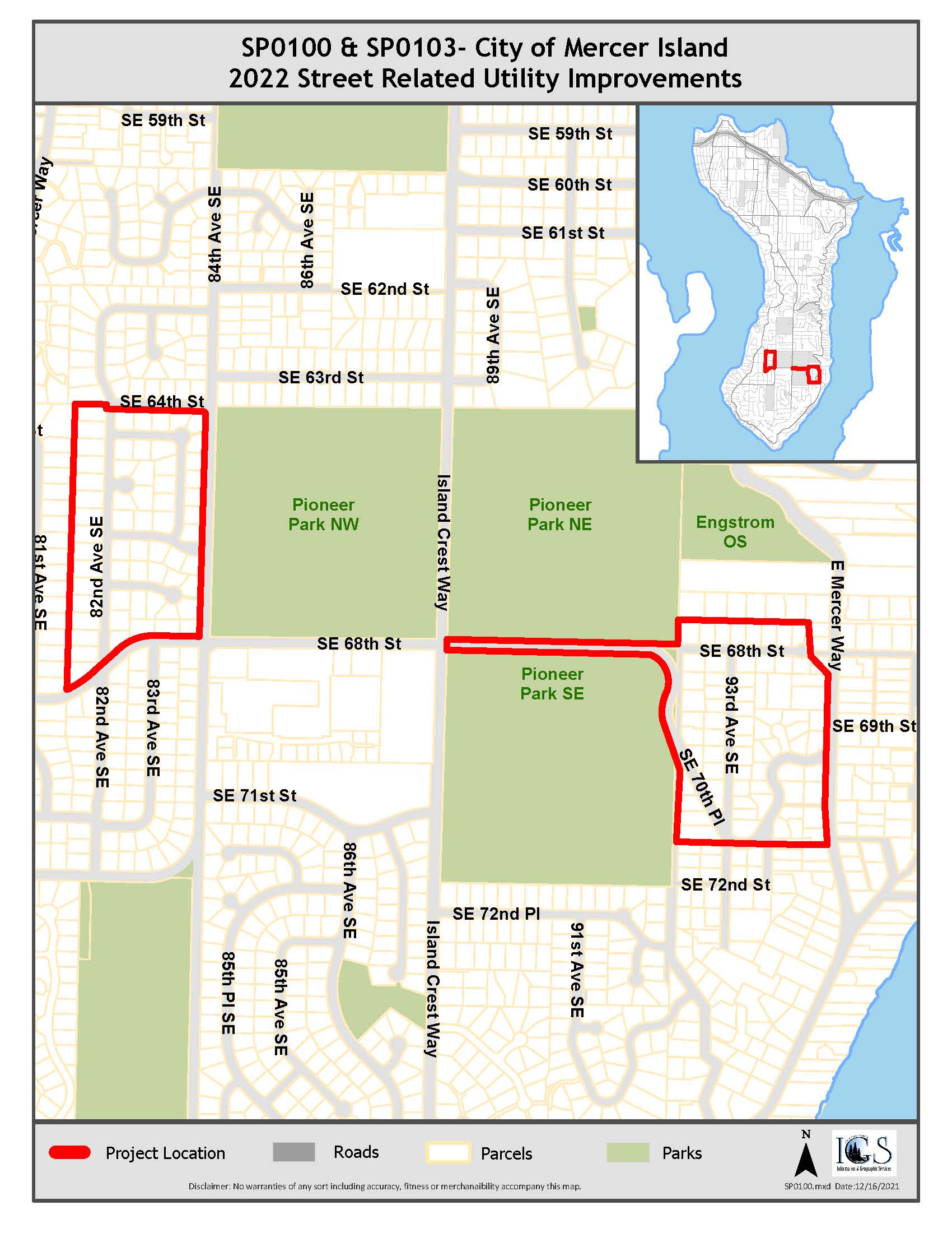 2022 Street Related Utility Improvements | Mercer Island, Washington