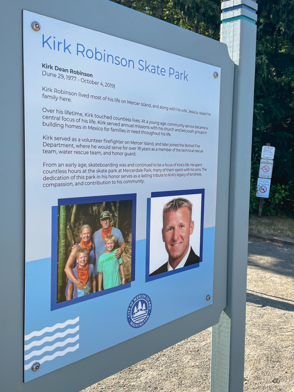 Dedication Event | Kirk Robinson Skate Park | Mercer Island, Washington